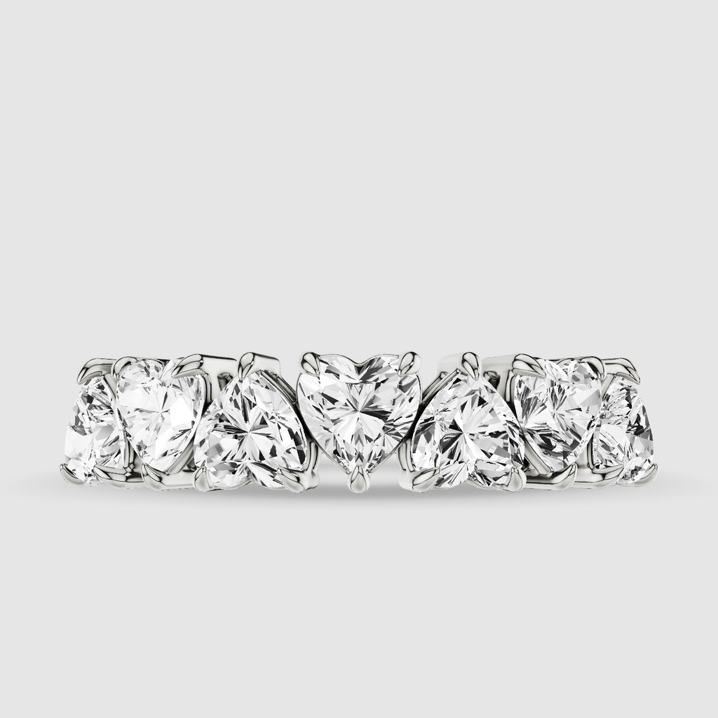 Buy SuperBuy Lab Grown Heart Diamond Half Eternity Band-Heart at Best Price