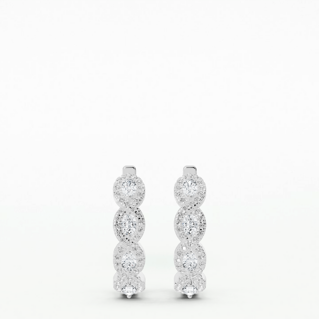 Buy Intertwined Lab Grown Diamond Hoops-Oval at Best Price