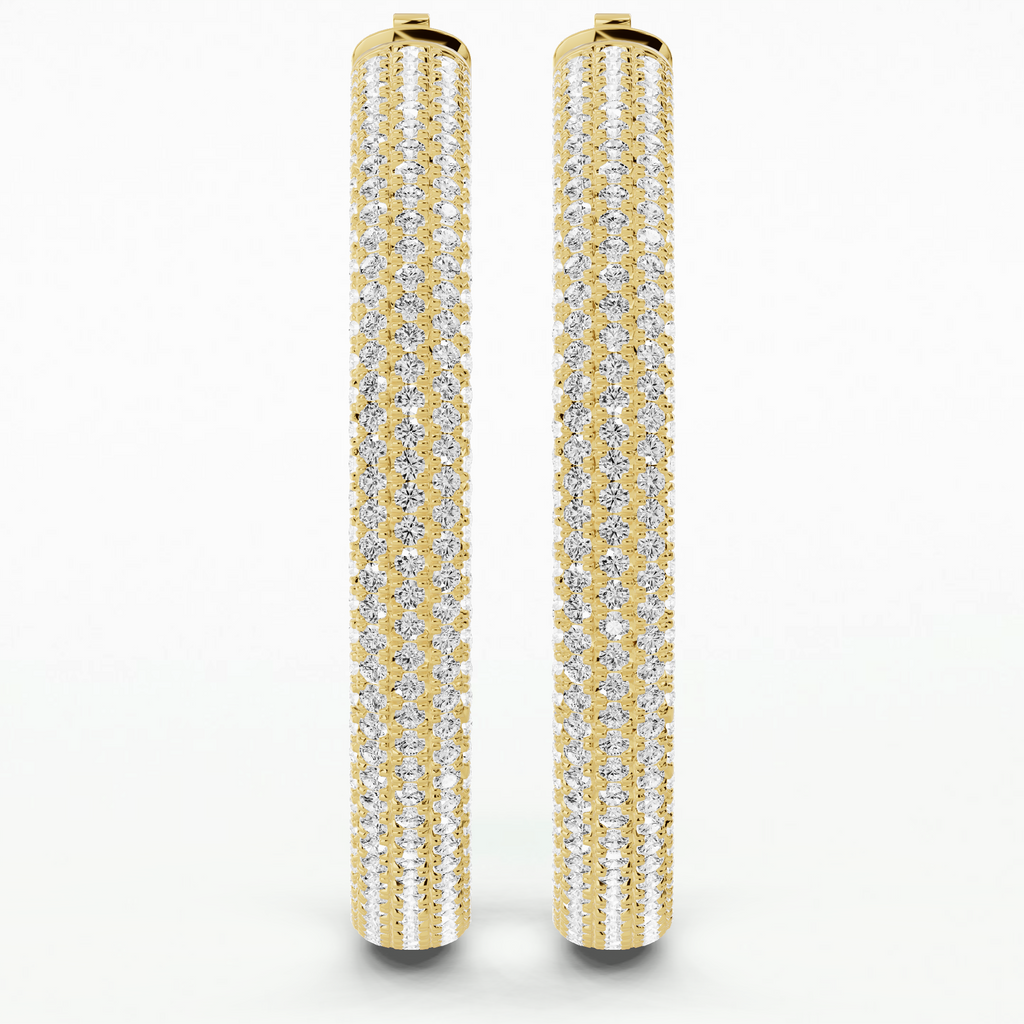 Buy Front-Back Pave Hoops-Round at Best Price