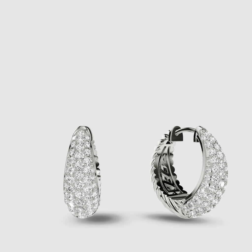 Buy Luxury Mira Lab Grown Diamond Hoops - Round at Best Price - Diamond ...