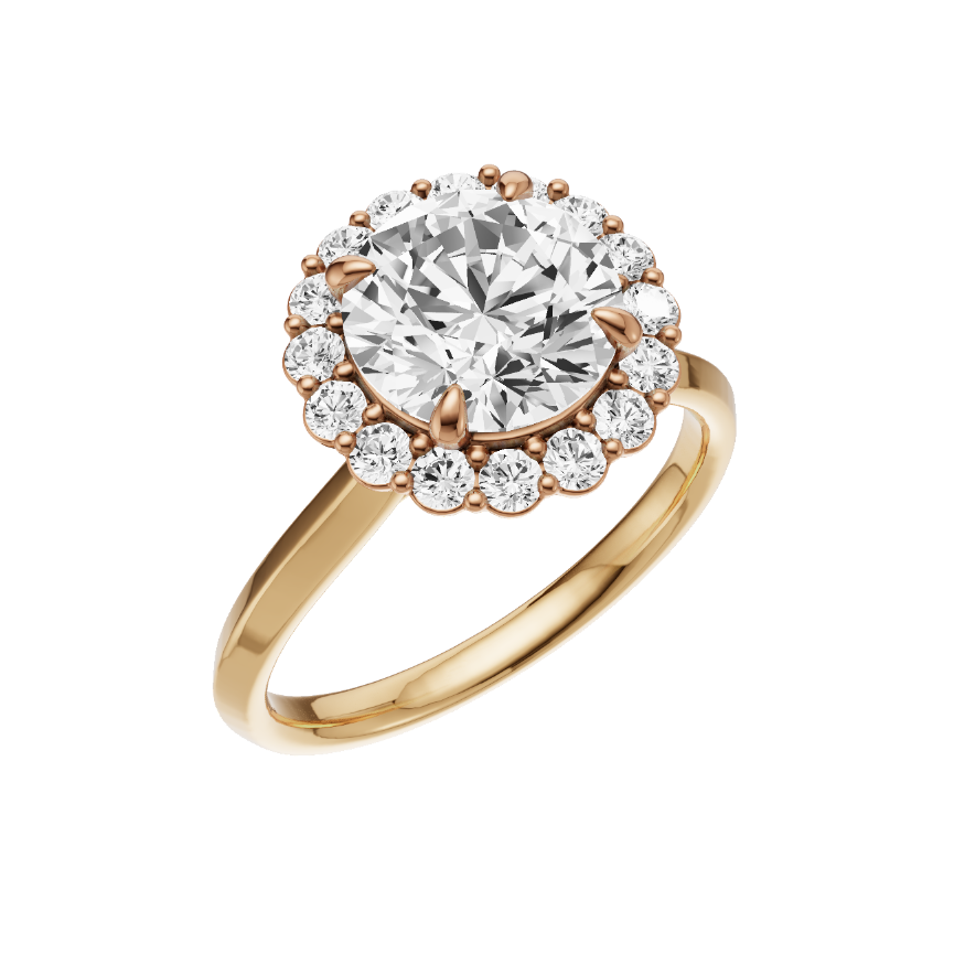 Buy Knife Edge 18kt Engagement Ring, with a 2ct Round Lab Grown Diamond ...