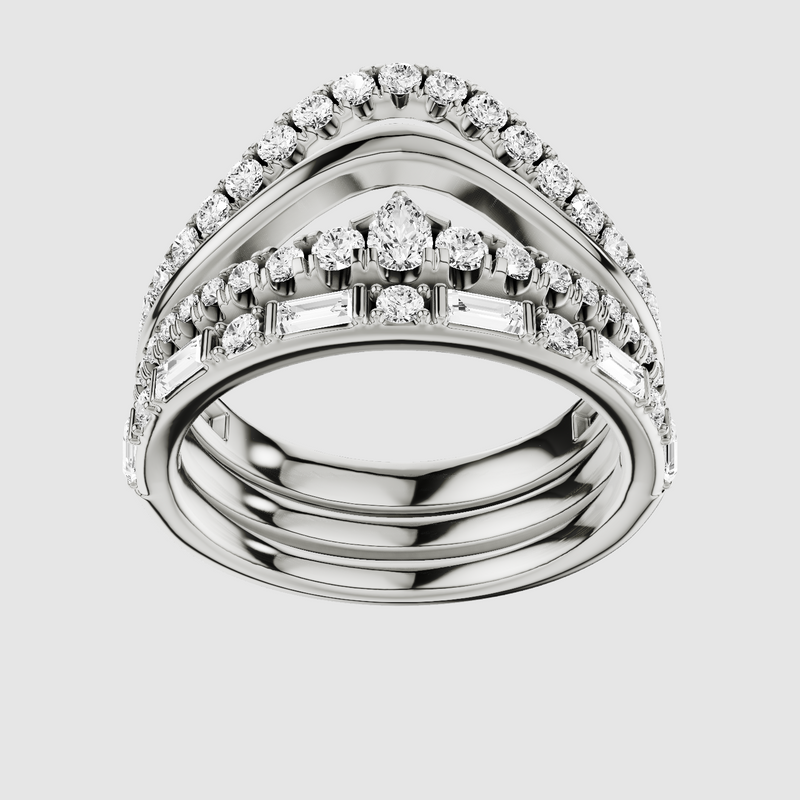 Purchase Statement Stackable Wedding Rings with Life Warranty – Diamond ...