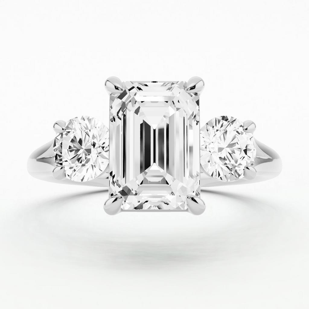 Buy Luxury Amour Lab Grown Solitaire Diamond Ring-Emerald Cut at Best ...