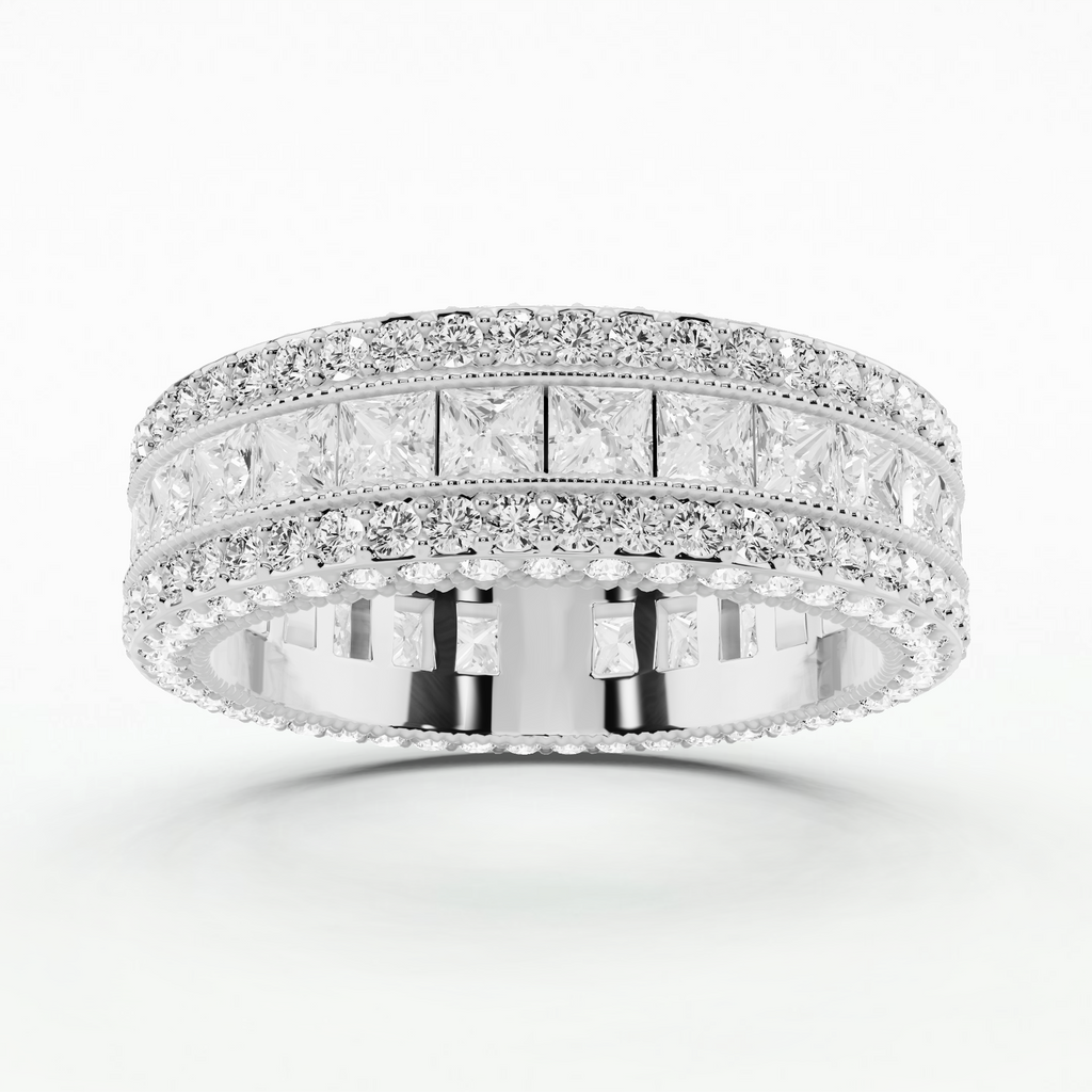 Buy Princess and Round Milgrain Fashion Band-Multi Stone at Best Price