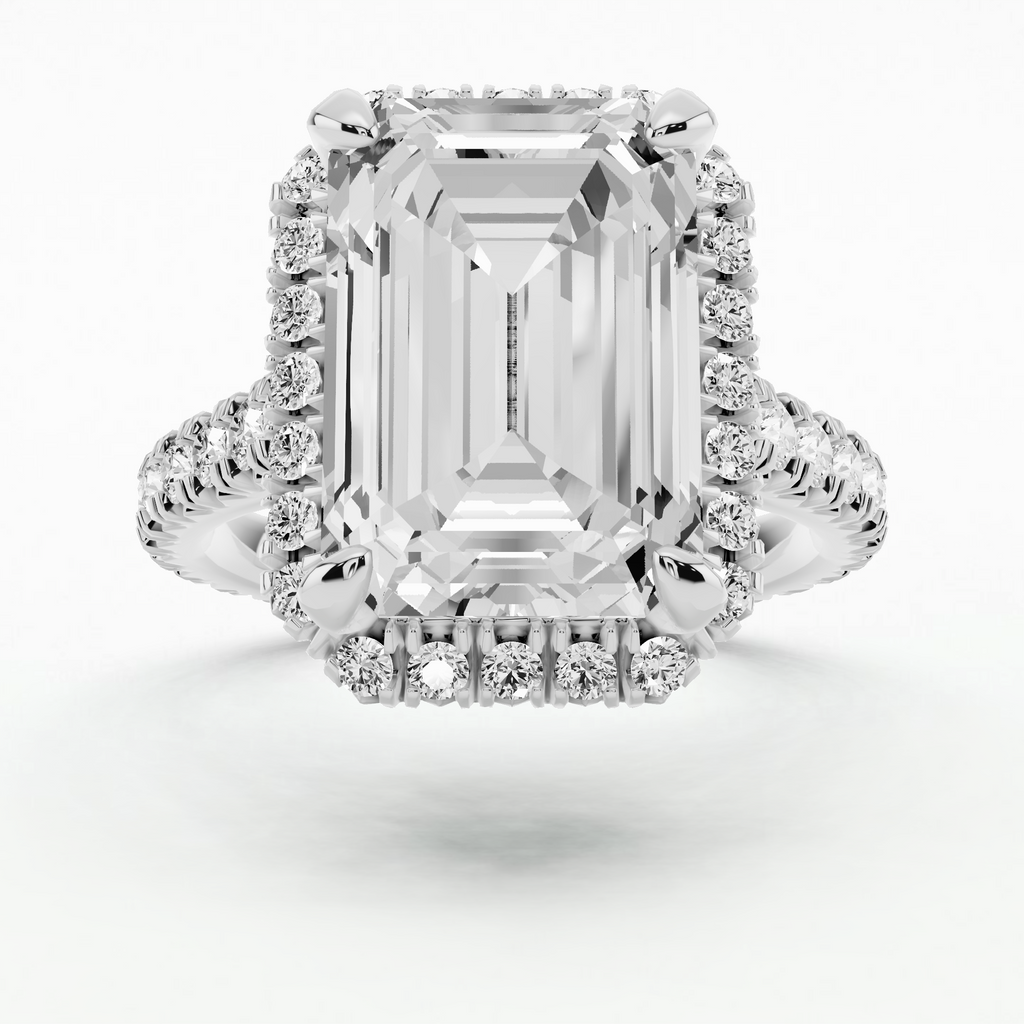 Buy The Infinity Halo Solitaire Ring-Emerald Cut at Best Price