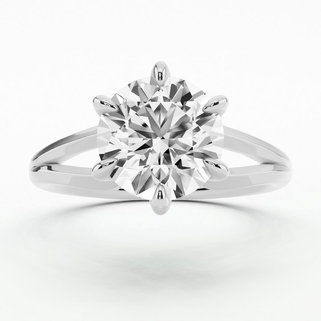 Split Shank Solitaire Ring - Round – Diamond Chemistry