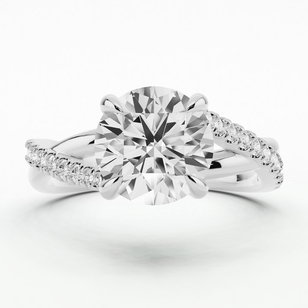 Buy Intertwined Solitaire Ring-Round at Best Price