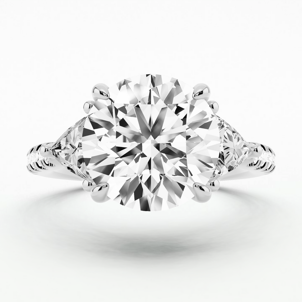 The Studded Triad Ring - Round – Diamond Chemistry